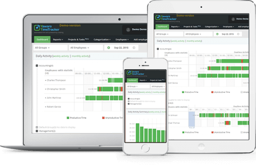 Yaware Time Tracker for employee monitoring with powerful features